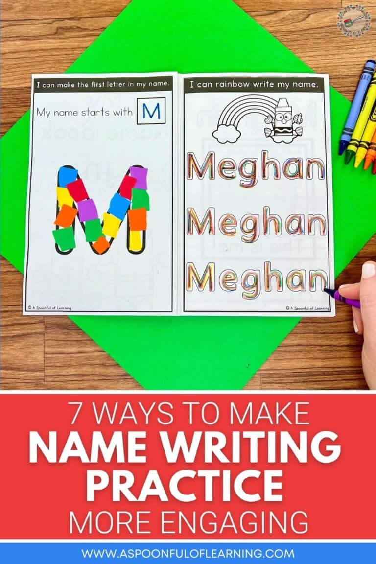 How to Make Name Writing Practice More Engaging - A Spoonful of Learning