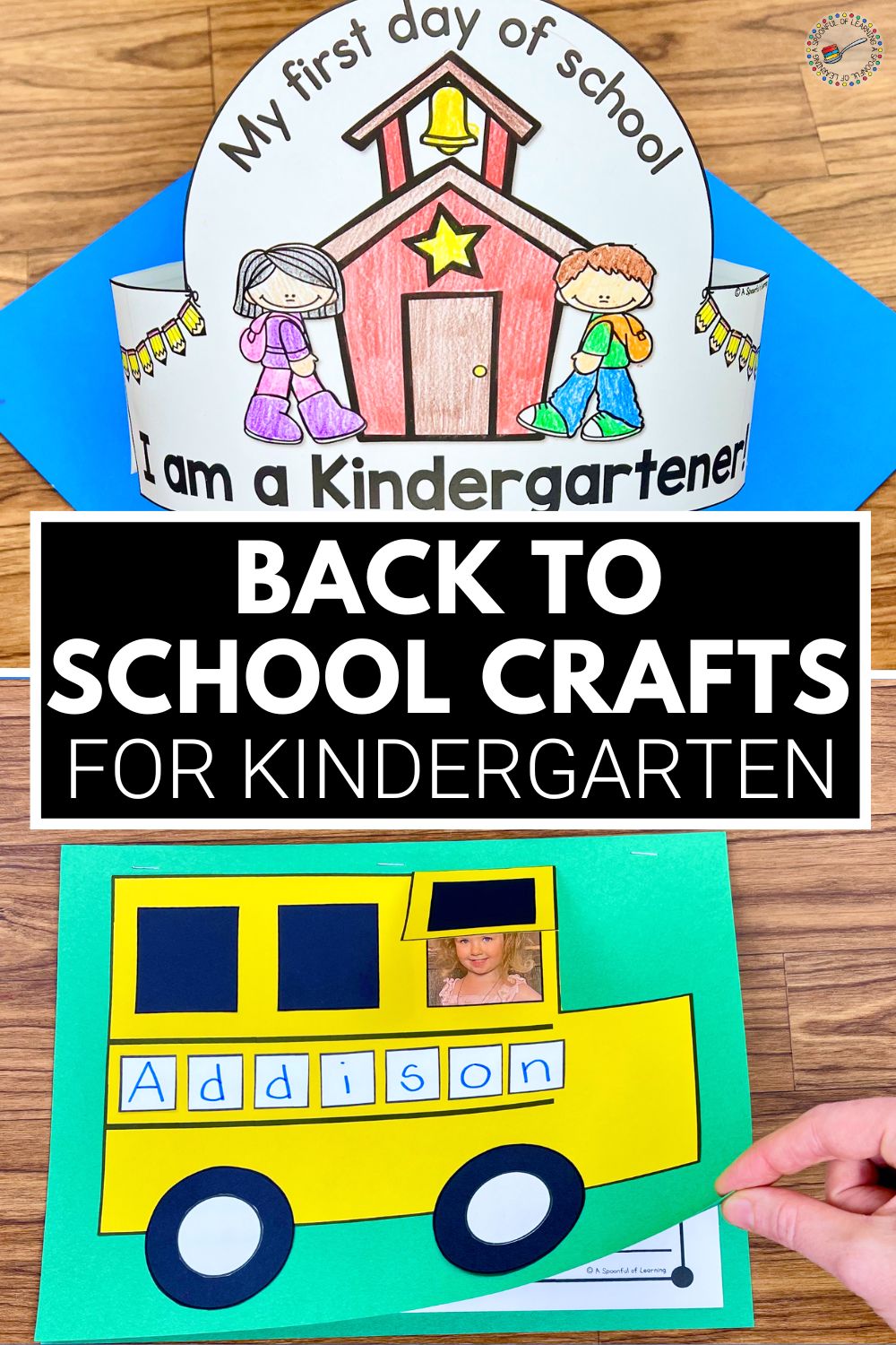 Back to School Crafts for Kindergarten - A Spoonful of Learning