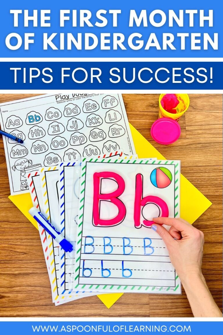 The First Month of Kindergarten: Tips for Success - A Spoonful of Learning