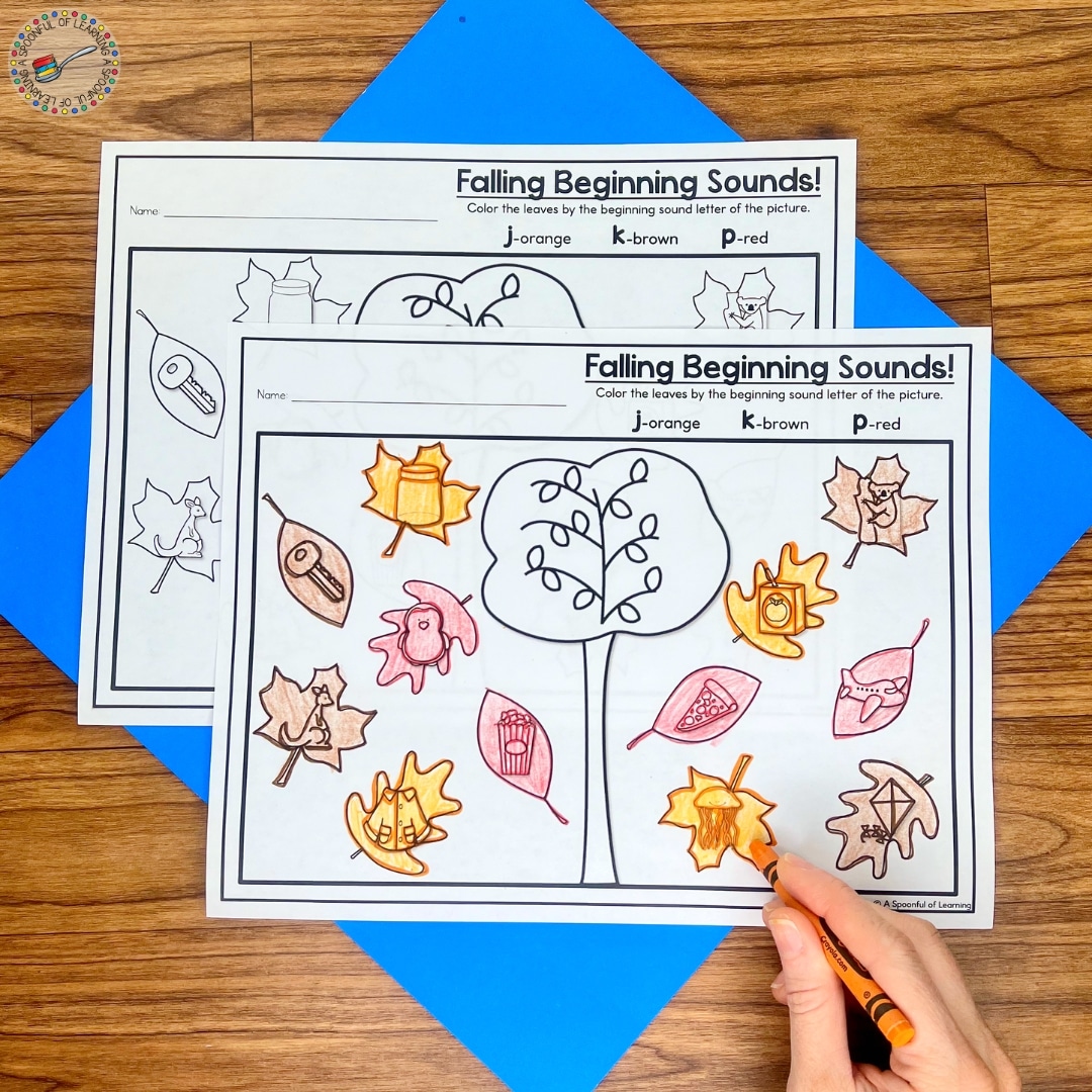 Kindergarten Homework for October - A Spoonful of Learning