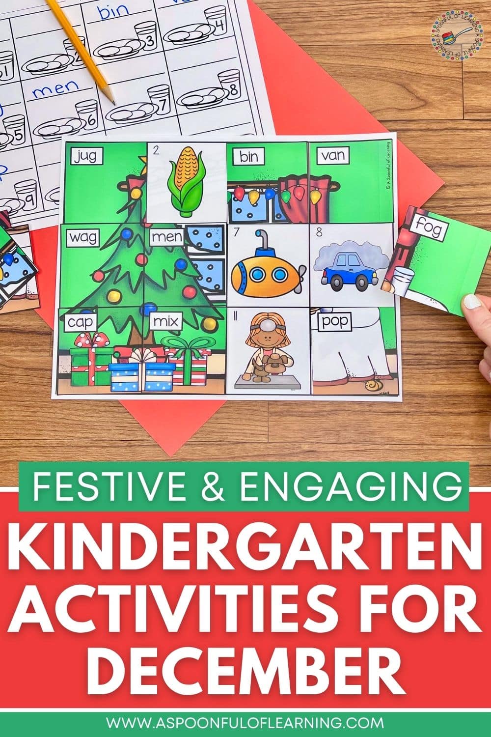 Festive Kindergarten Activities for December - A Spoonful of Learning