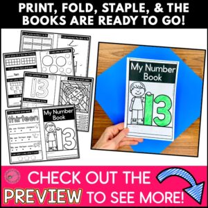 Teen Number Books for Numbers 11 to 20 - A Spoonful of Learning