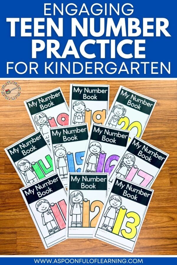 Teen Number Practice for Kindergarten - A Spoonful of Learning
