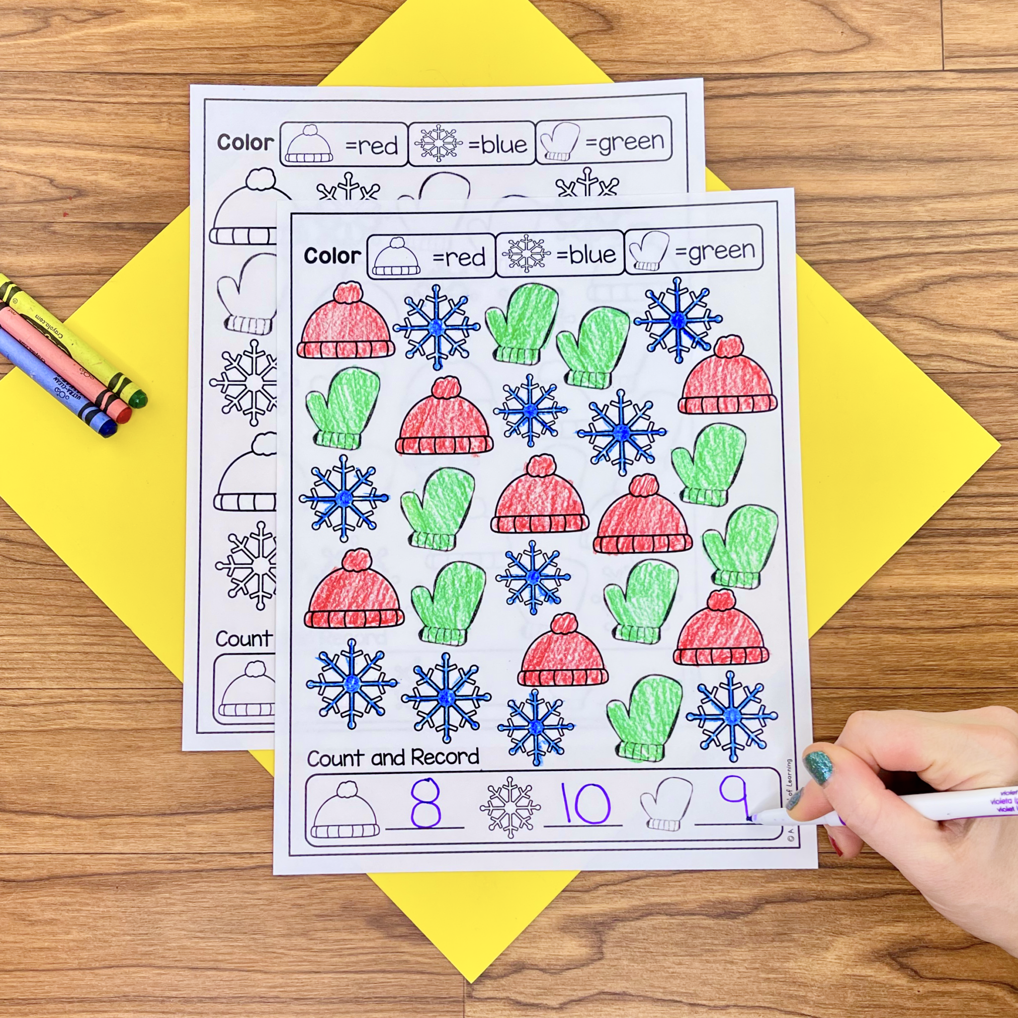 Kindergarten Homework for January - A Spoonful of Learning