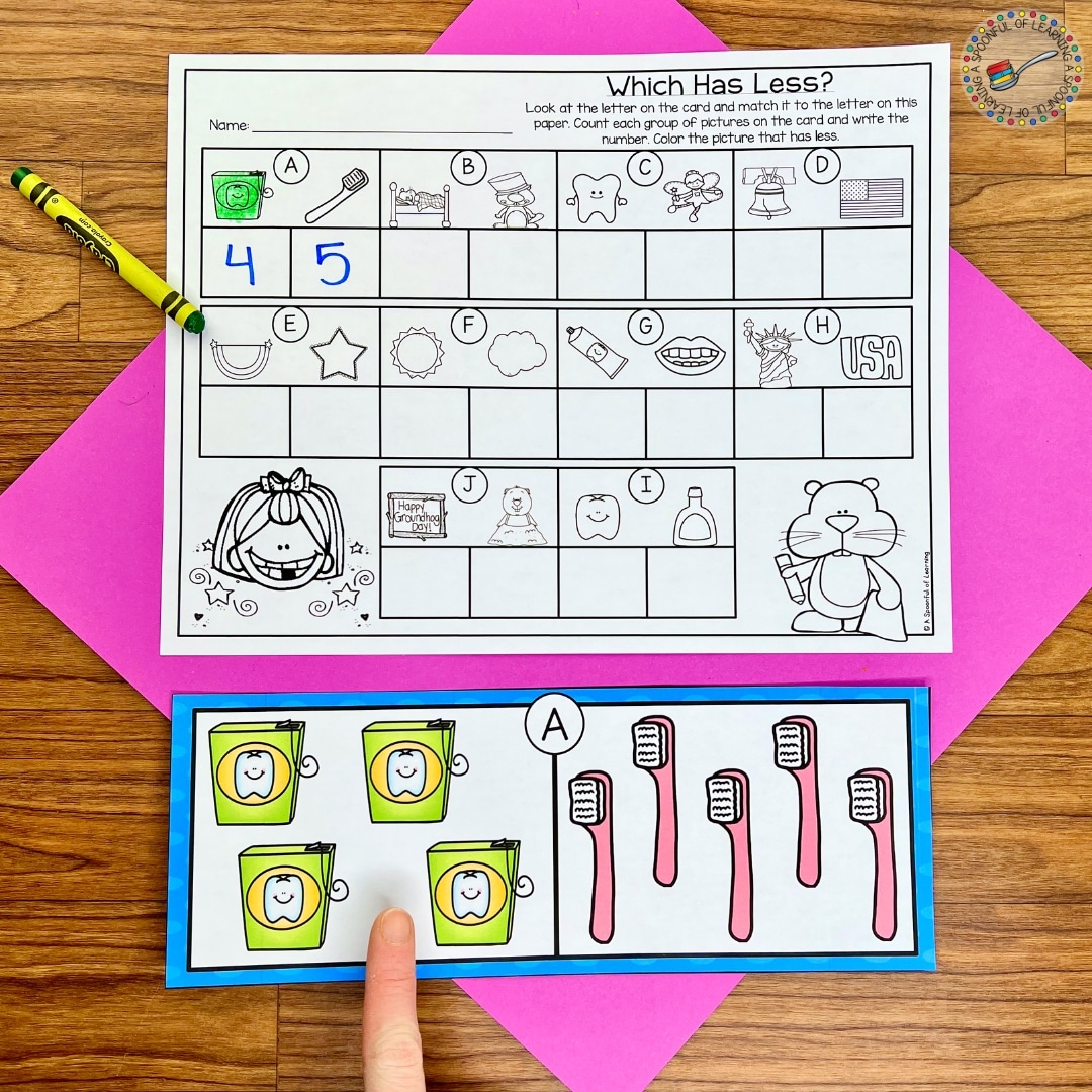 Kindergarten Centers for February - A Spoonful of Learning