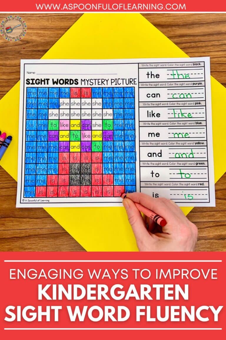 Fun Ways to Improve Sight Word Fluency in Kindergarten - A Spoonful of ...