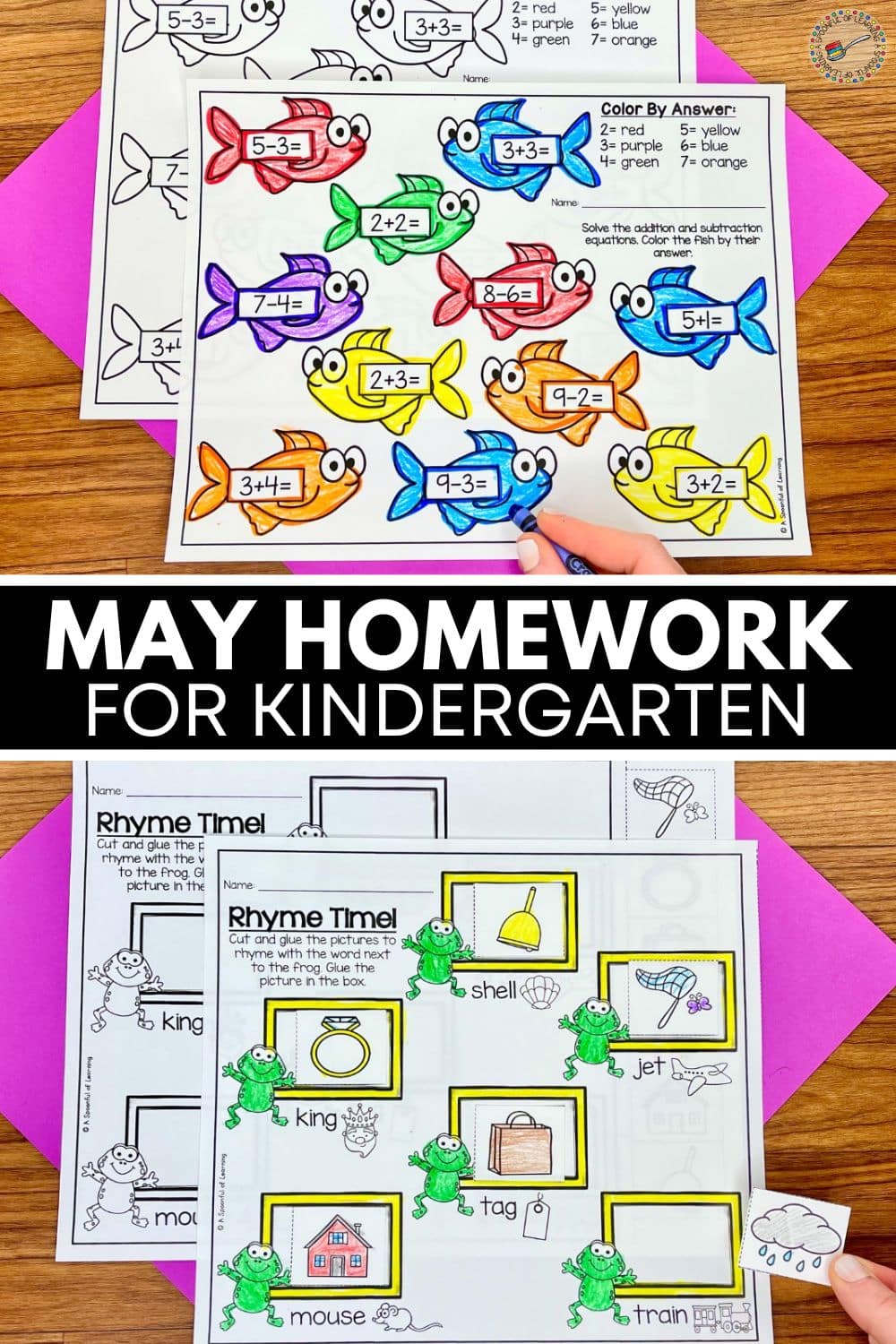 May Homework for Kindergarten - A Spoonful of Learning