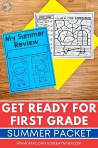 Getting Ready for First Grade Summer Packet - A Spoonful of Learning