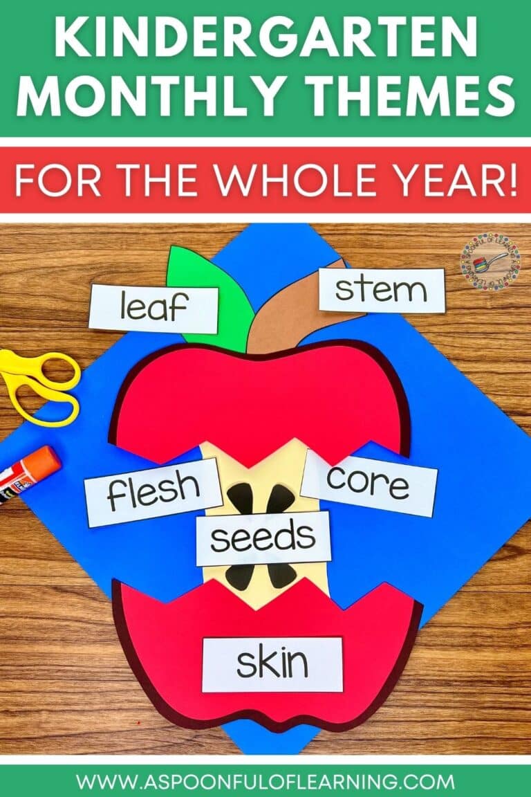 Kindergarten Monthly Themes Your Students Will Love! - A Spoonful of ...