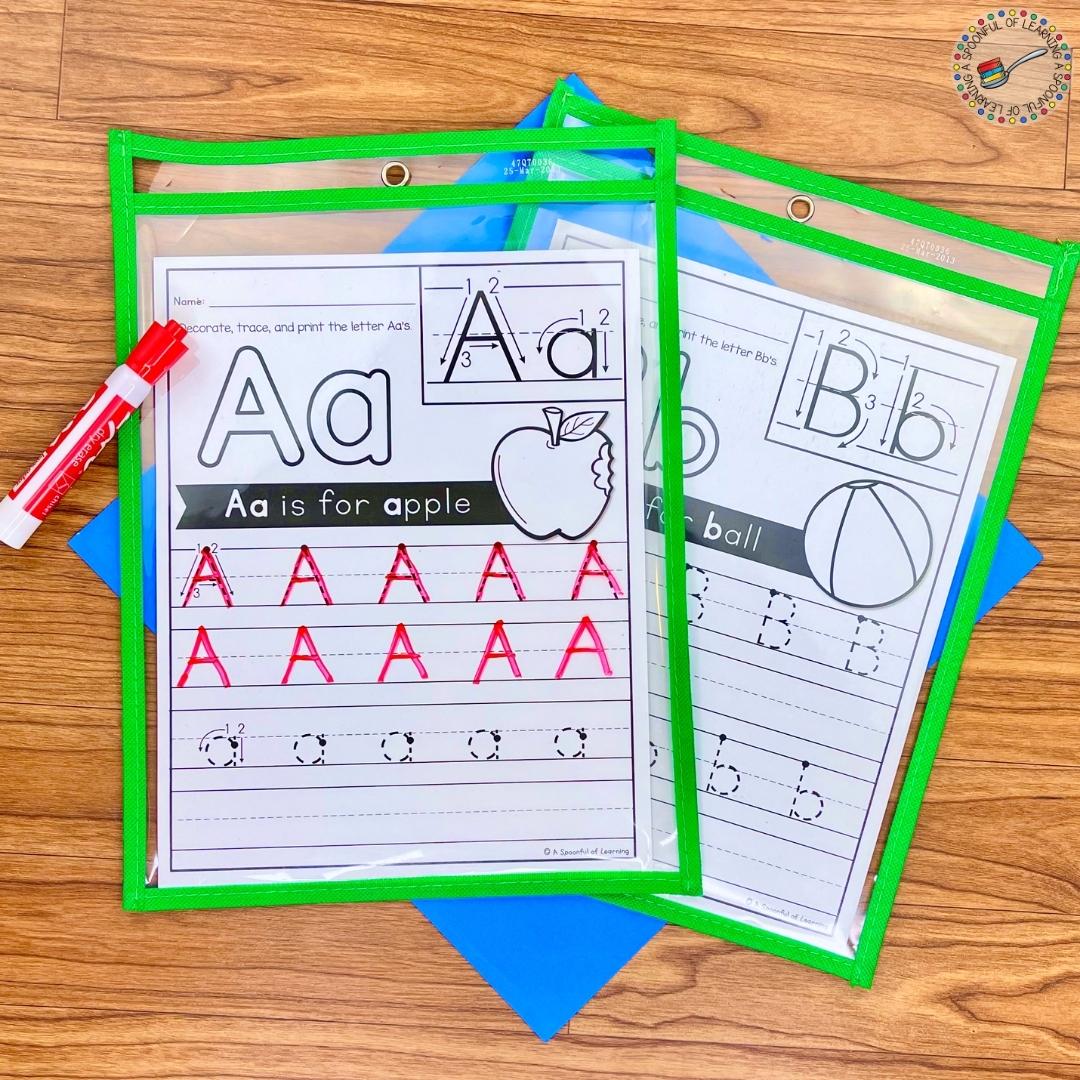 Letter Recognition Activities for Kindergarten - A Spoonful of Learning