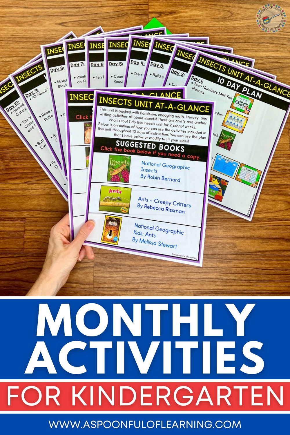 Monthly Activities for Kindergarten - A Spoonful of Learning