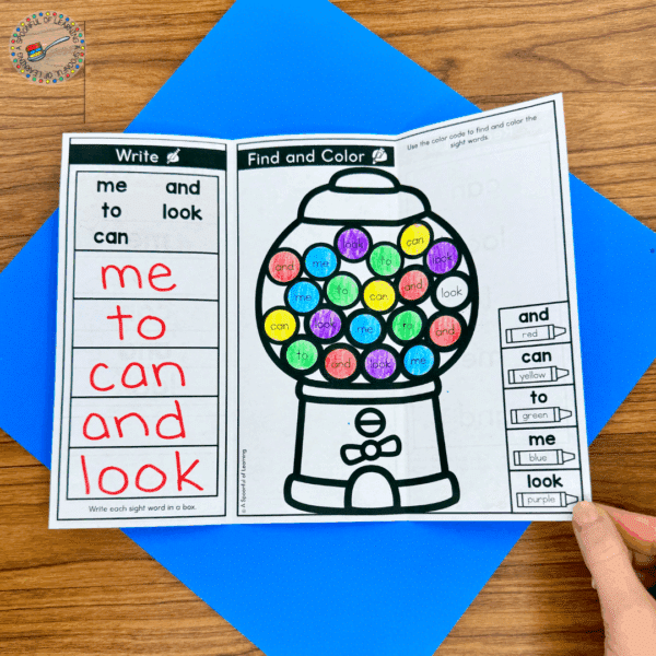 Sight Word Homework for Kindergarten - A Spoonful of Learning