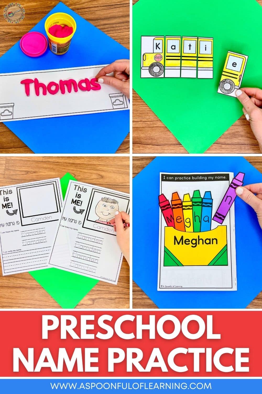Engaging Preschool Name Practice Activities - A Spoonful of Learning