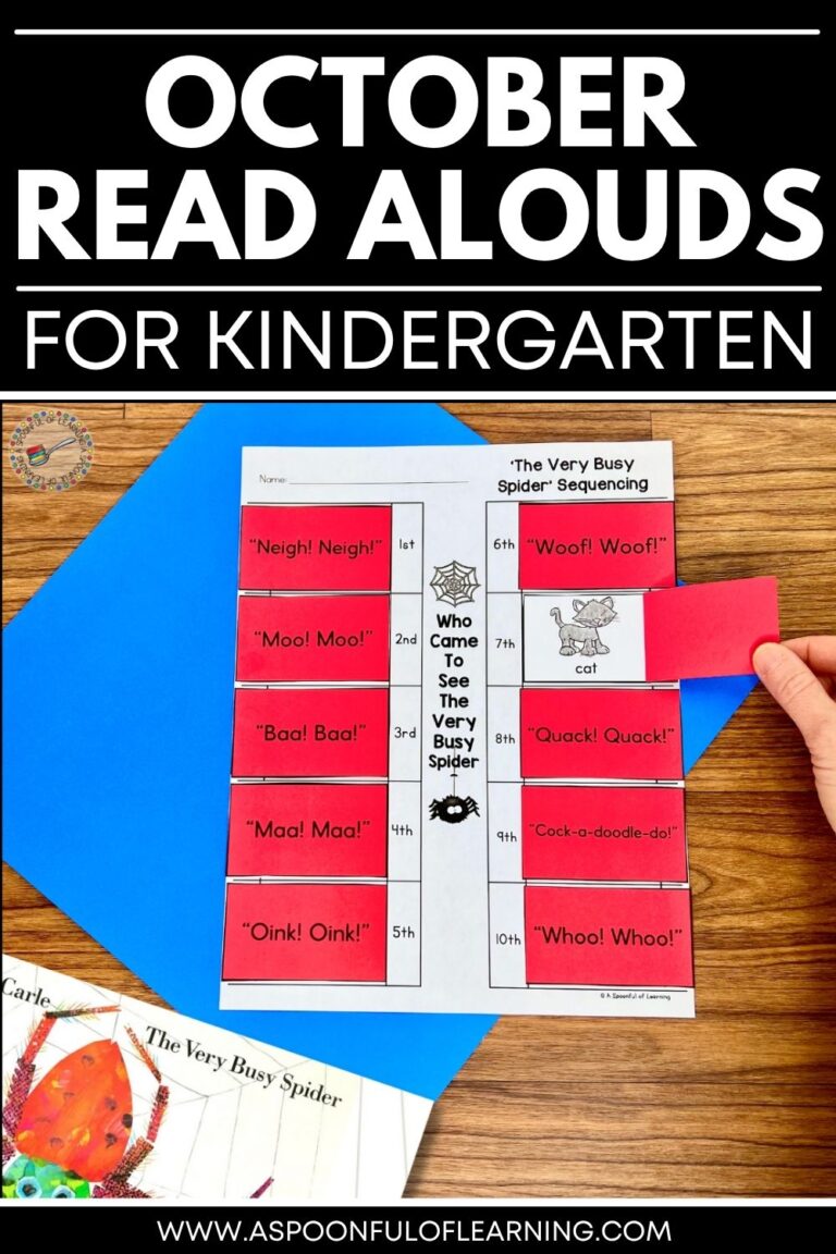 October Read Alouds for Kindergarten - A Spoonful of Learning