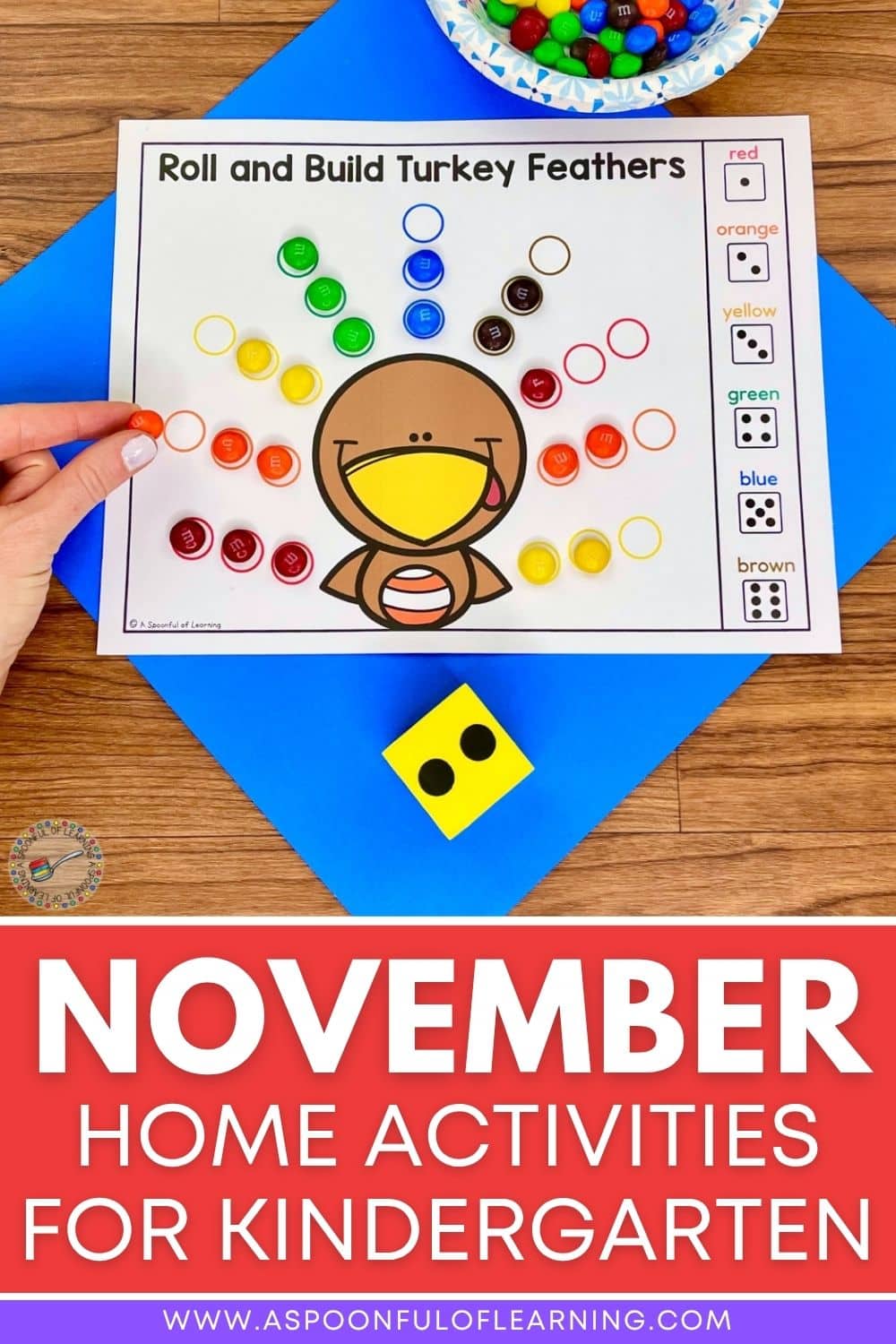 November Home Activities for Kindergarten - A Spoonful of Learning