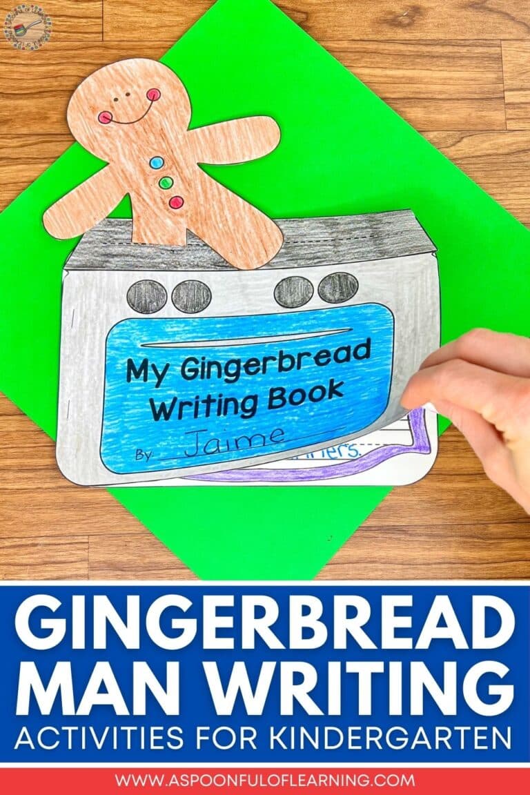 Gingerbread Man Writing Activities for Kindergarten - A Spoonful of ...